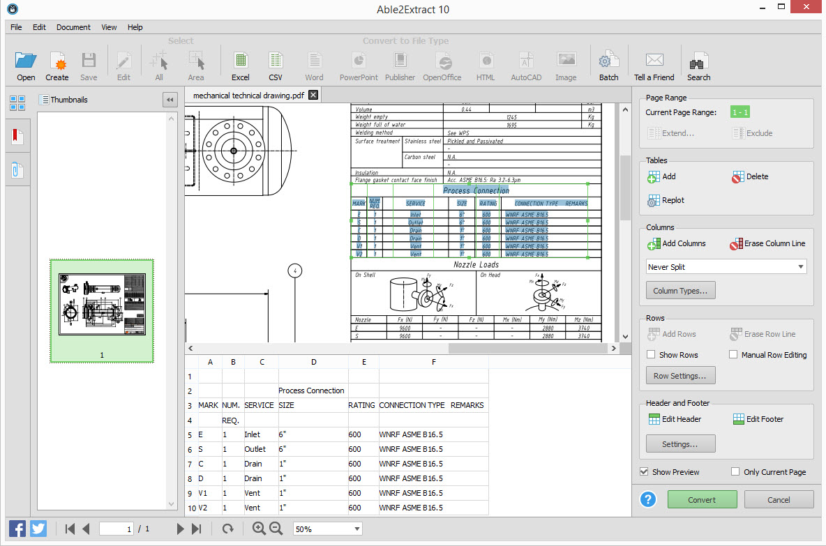 How To Export A Table From PDF AutoCAD Drawing To Excel 