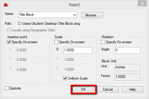 How To Insert A Title Block?
